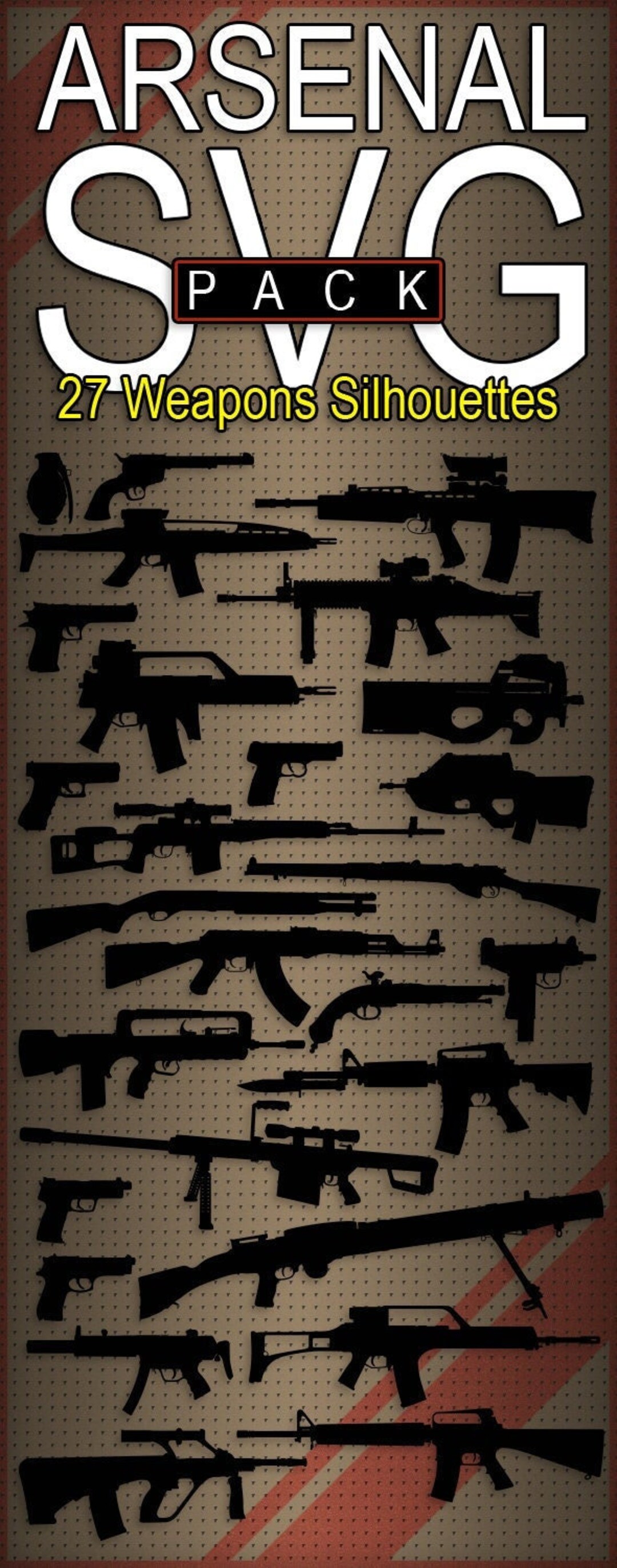 Guns SVG Military Weapon Firearm SVG Bundle Rifle SVG for - Etsy