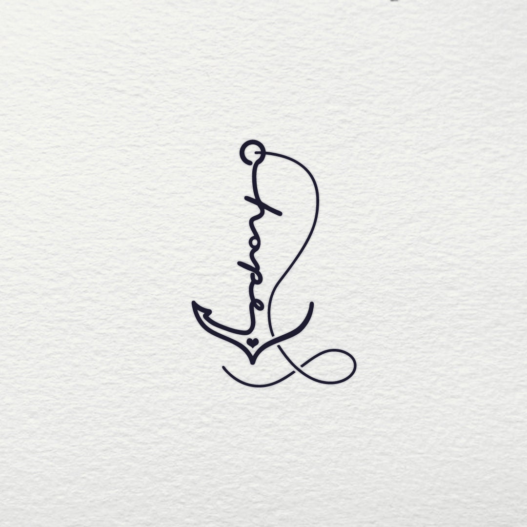 Anchor SVG Hope SVG Hope Anchor Cut File Cricut Silhouette Laser Cut ...