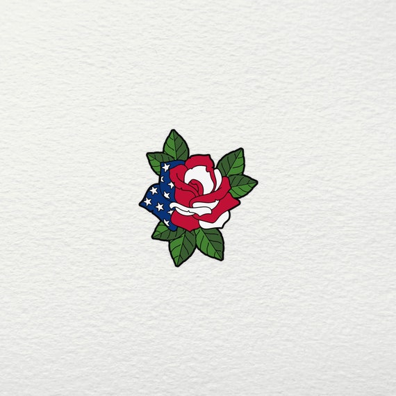 American Flag Rose SVG Patriotic Rose Flag SVG American Flag | Etsy