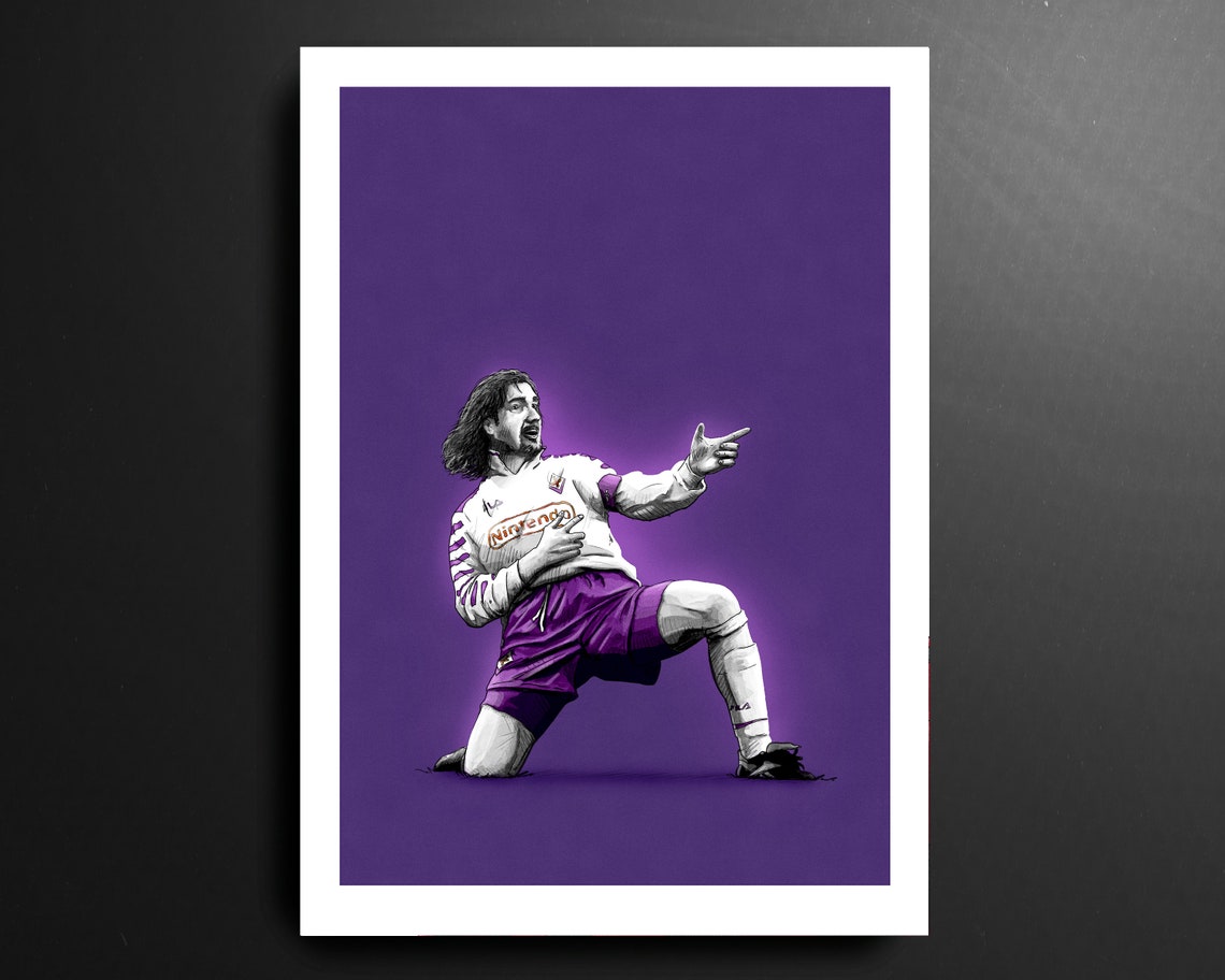 Gabriel Batigol Batistuta Fiorentina Seria A Fútbol Imprimir - Etsy España