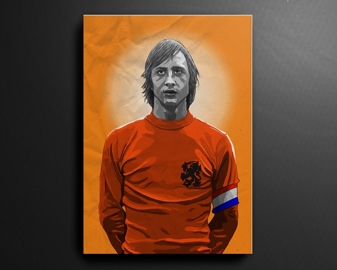 Johan Cruyff Netherlands Football Print - Etsy