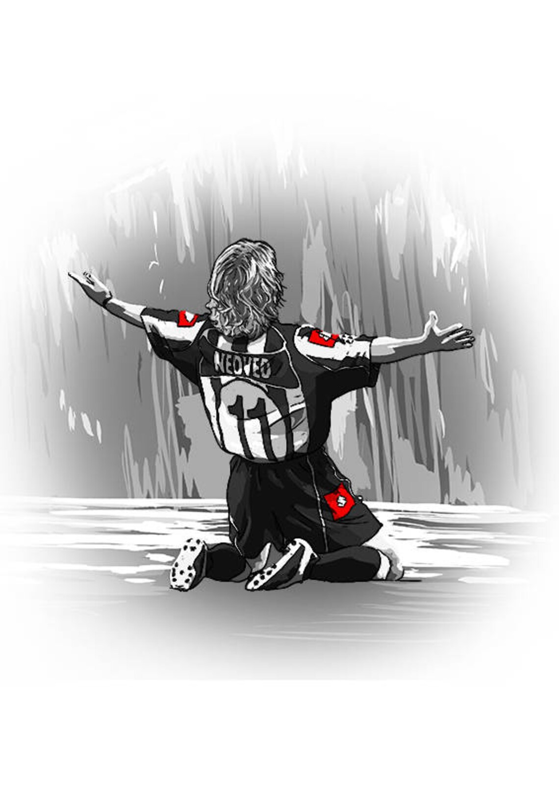 Pavel Nedved Juventus Serie A Football Print | Etsy