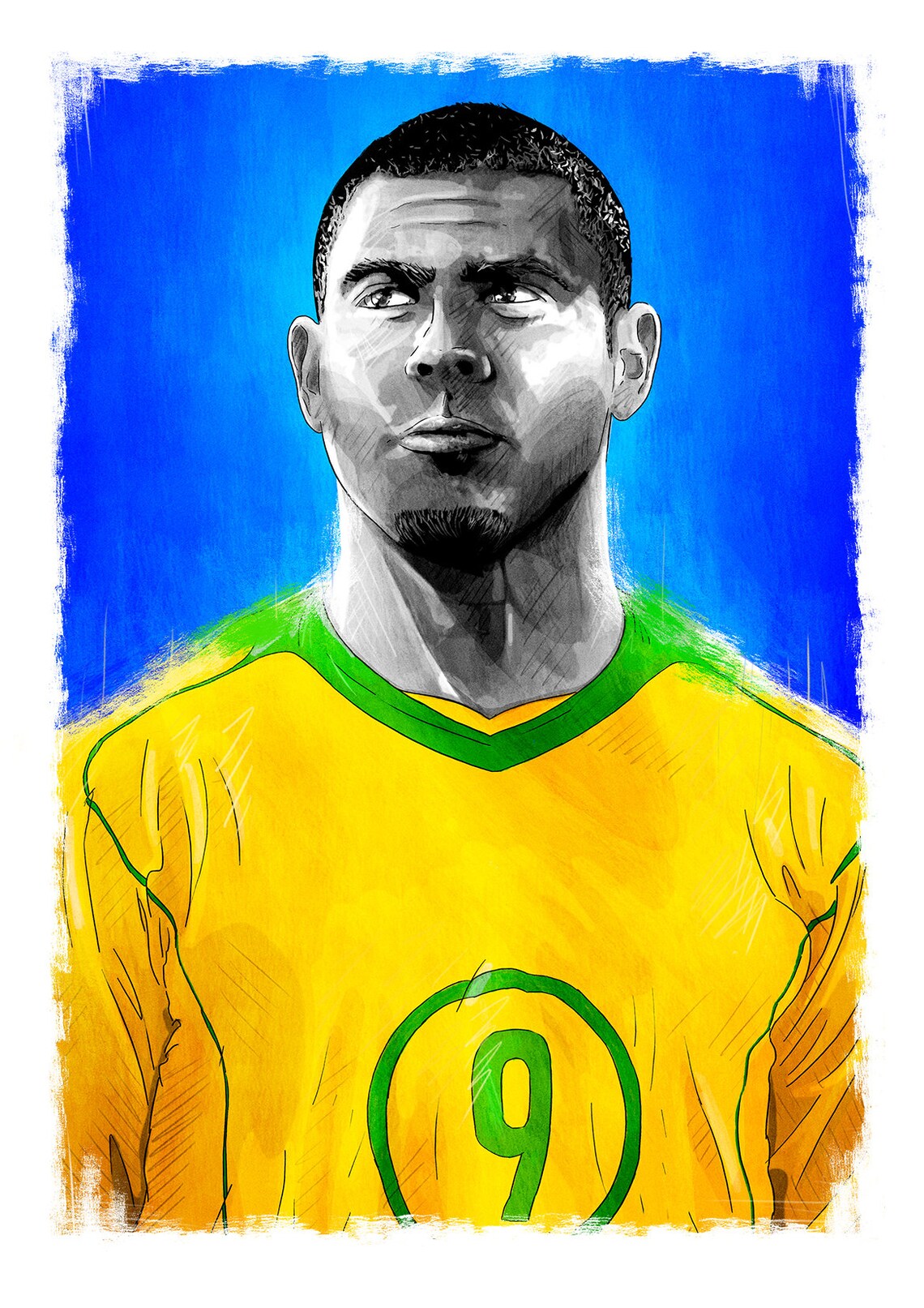 Ronaldo Nazario Brazil Football Print - Etsy