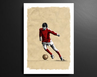 Manchester United Old Trafford, Art Print, Illustration, Drawing ...