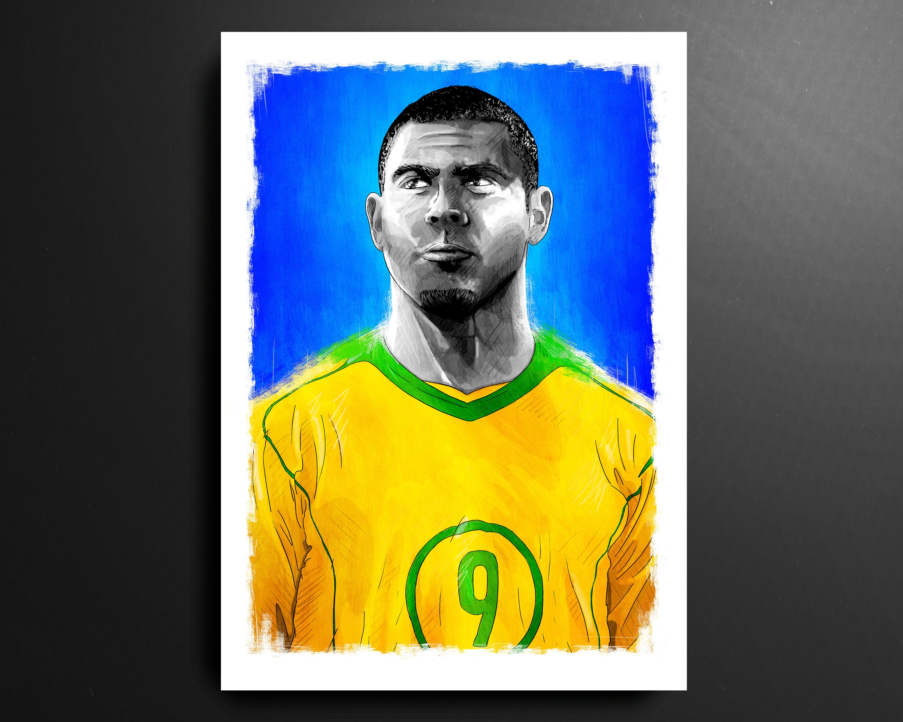 Ronaldo Nazario Brazil Football Print - Etsy