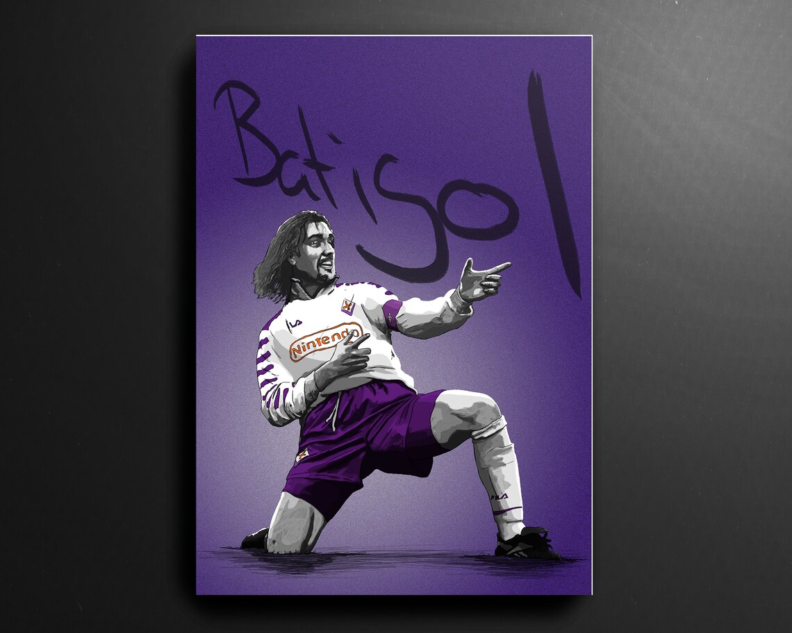 Gabriel Batigol Batistuta Fiorentina Seria Una impresión de | Etsy
