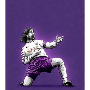 Gabriel Batigol Batistuta Fiorentina Seria A Football Print - Etsy