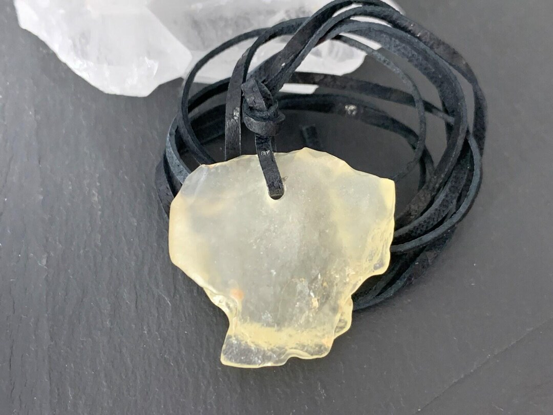 Highly Protective Libyan Desert Glass Crystal 7.37g Pendant / Libyan ...