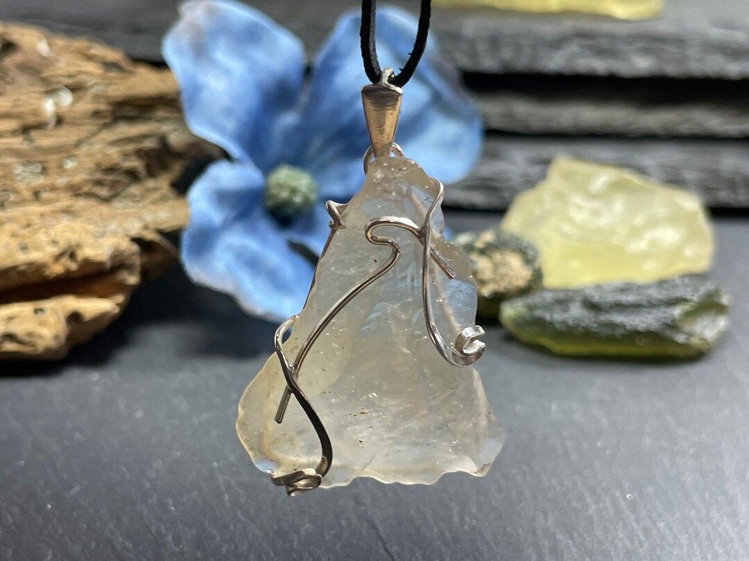 Libyan Desert Glass Pendant 7.01g / Libyan Gold Tektite / Highly ...