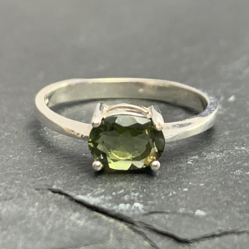 Moldavite Ring Men - Etsy