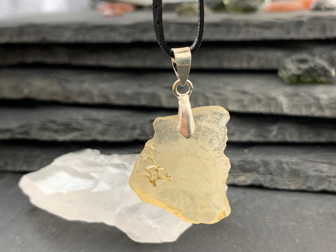 Highly Protective Libyan Desert Glass Crystal 3.84g Pendant / Libyan ...