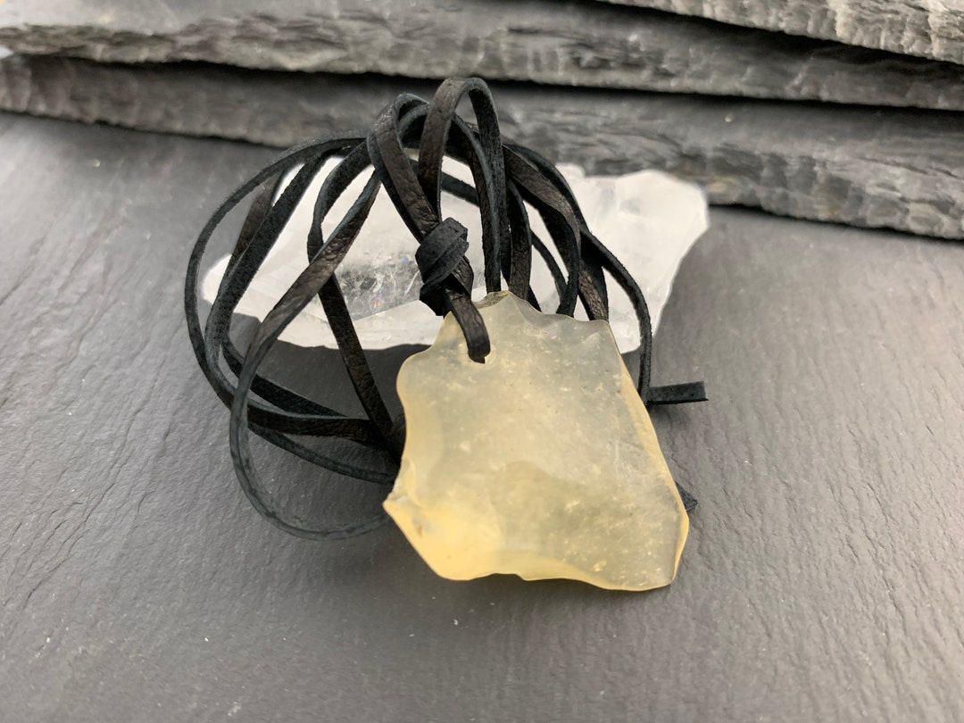 Highly Protective Libyan Desert Glass Crystal Necklace / Libyan Gold ...