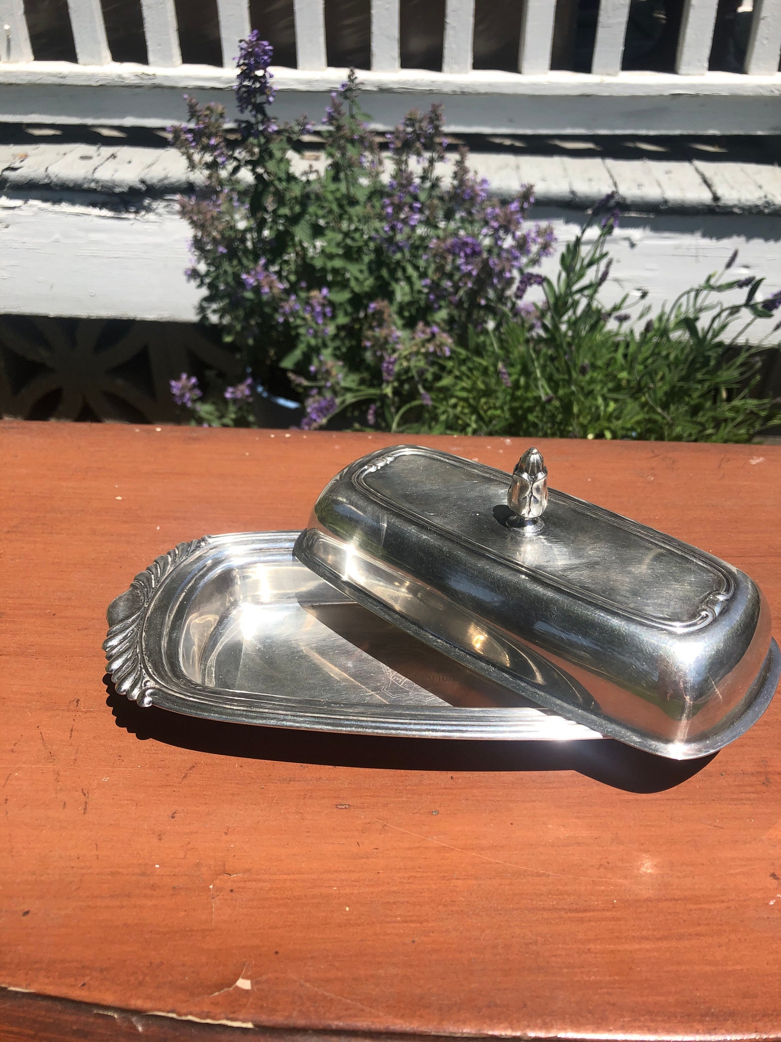Oneida Silversmiths Silver Plated Butter Dish 2 Piece - Etsy