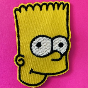 BART SIMPSON PATCH - Embroidered Iron on El Barto the Simpsons Matt ...