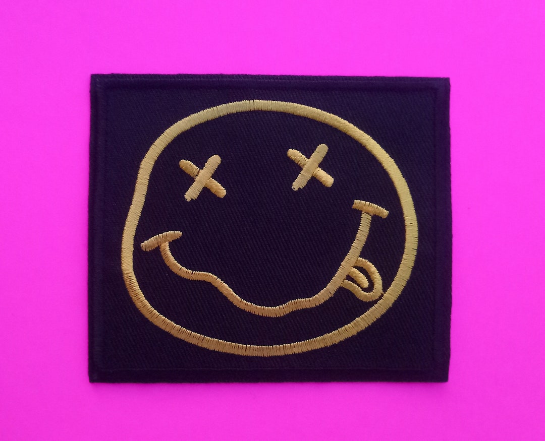 NIRVANA PATCH - Smiley Face Kurt Cobain Dave Grohl Krist Novoselic Come as You Are Nevermind in ...