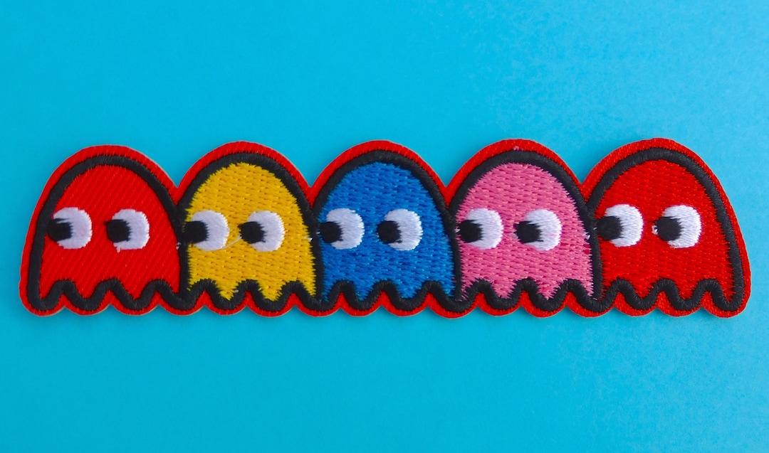 PAC-MAN GHOSTS Patch - Blinky Pinky Inky Clyde 80's 1980's Retro Old ...