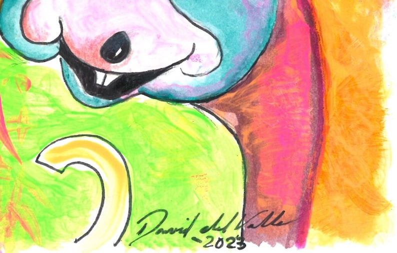 Pizza Nightmare Drawing Painting Lowbrow Art Surreal Showbiz Billy Bob ...