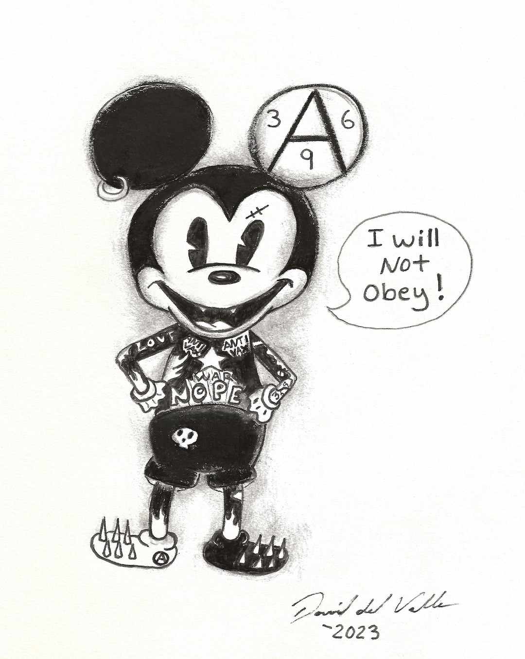 Anarchist Mickey Mouse Circle-a Anarchy Freedom Liberty Walt Disney Ub ...