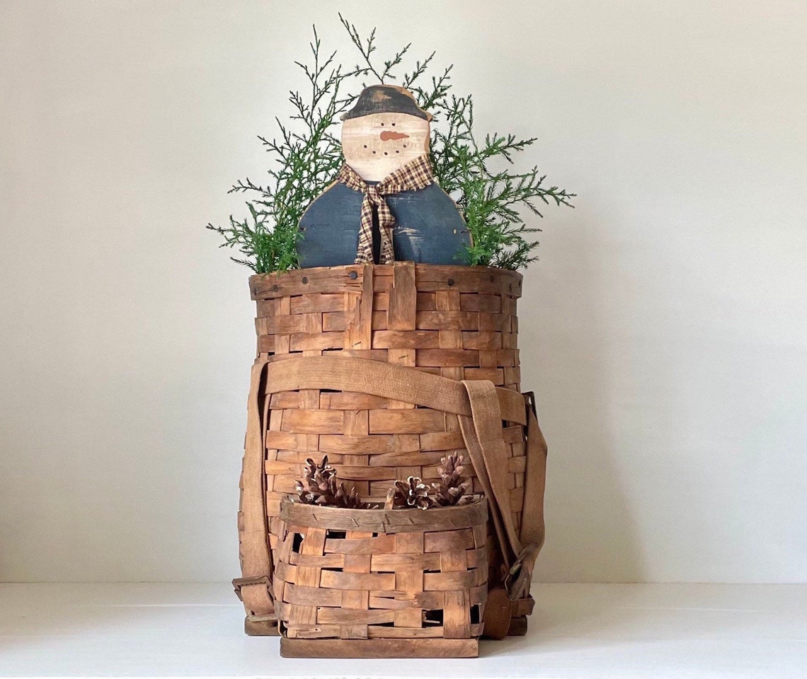 Antique Trappers Adirondack Basket Backpack Basket Hunting - Etsy