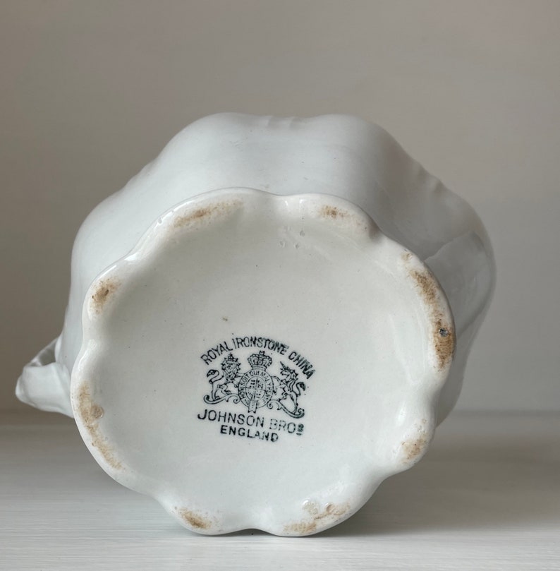 White Ironstone China Pitcher Johnson Bros English Ironstone - Etsy White Ironstone China Pitcher Johnson Bros English Ironstone - Etsy