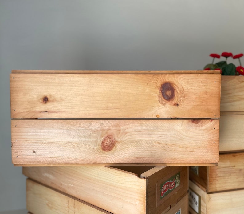 Small Wooden Crate Box Storage Organizing Box With Vintage - Etsy