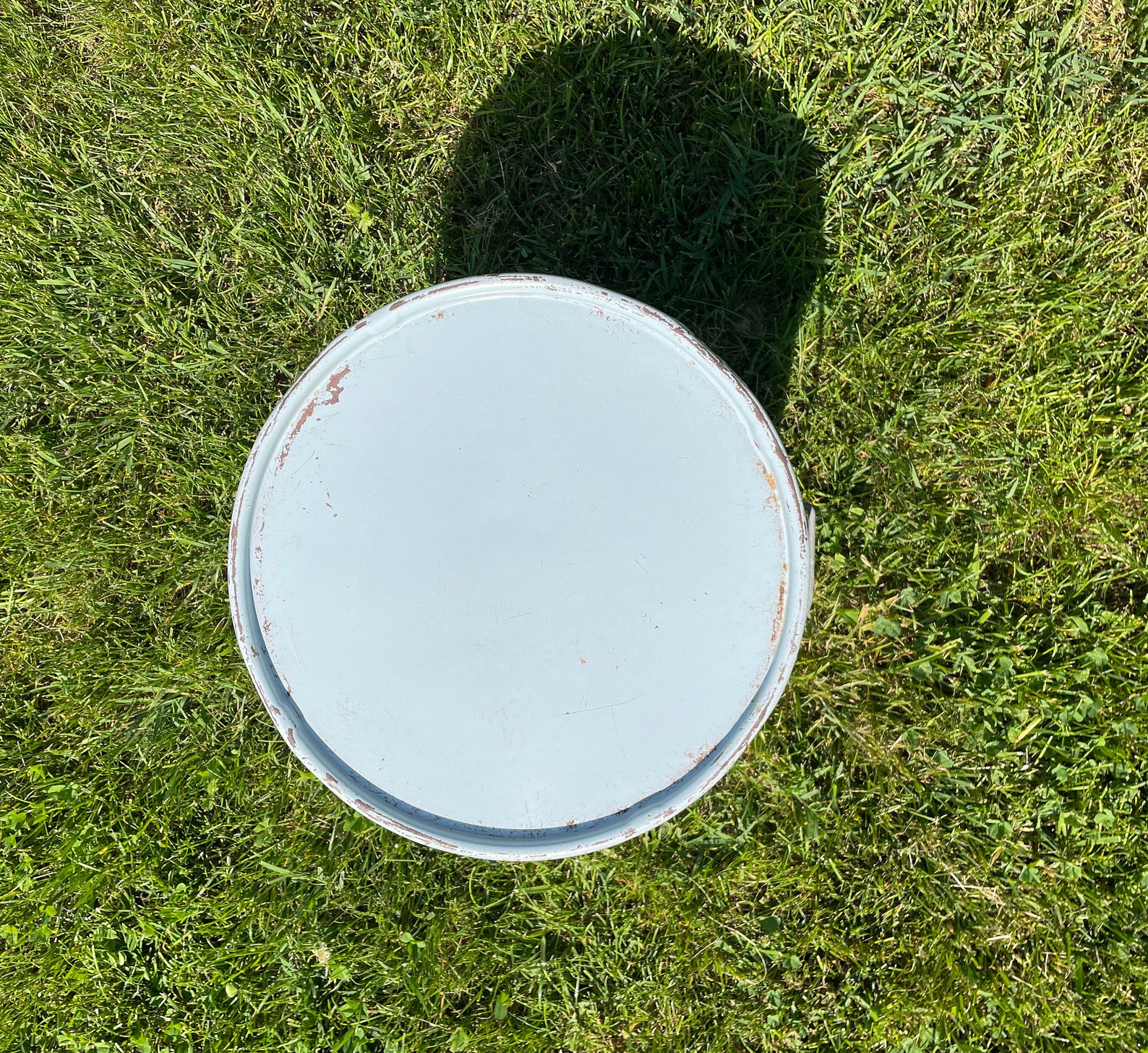 Vintage Metal Bucket Can With Lid - Etsy