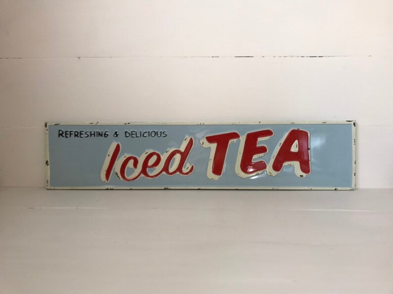 Retro Ice Tea Sign Metal - Etsy