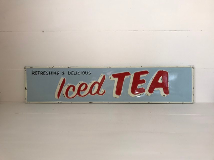 Retro Ice Tea Sign Metal | Etsy