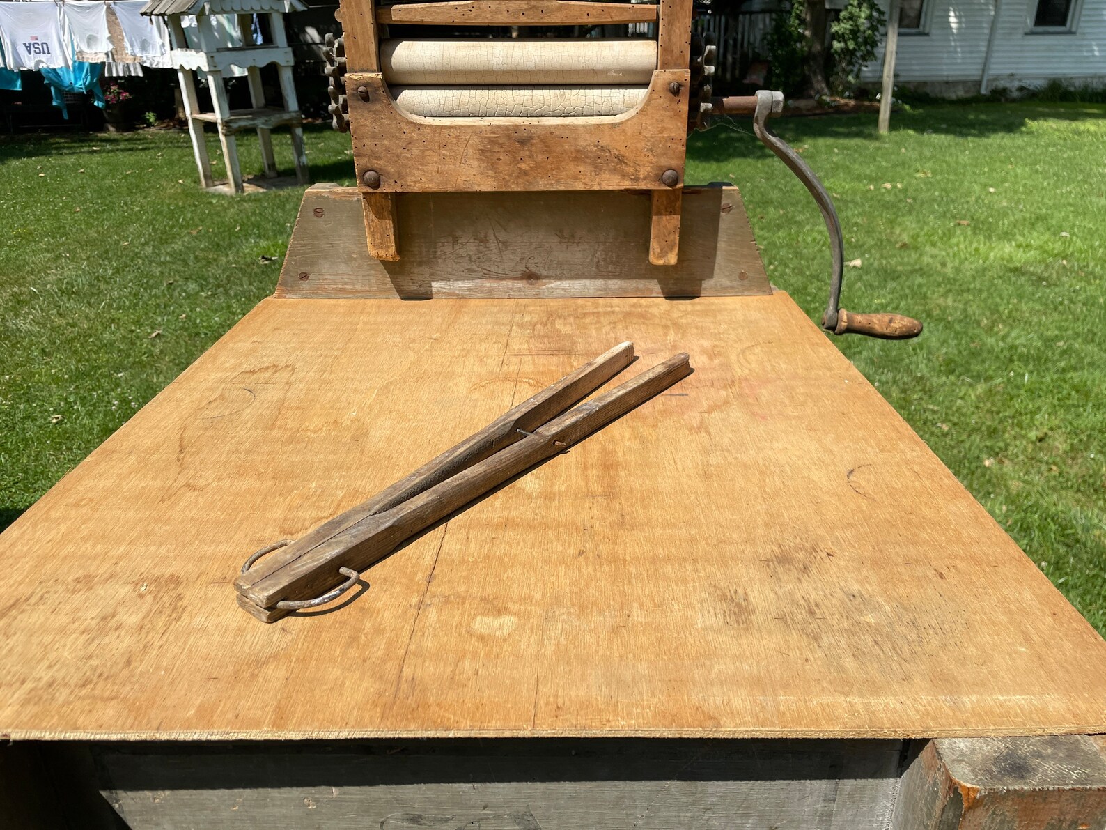 Antique Hand Crank Wash Machine With Wringer Primitive Laundry - Etsy