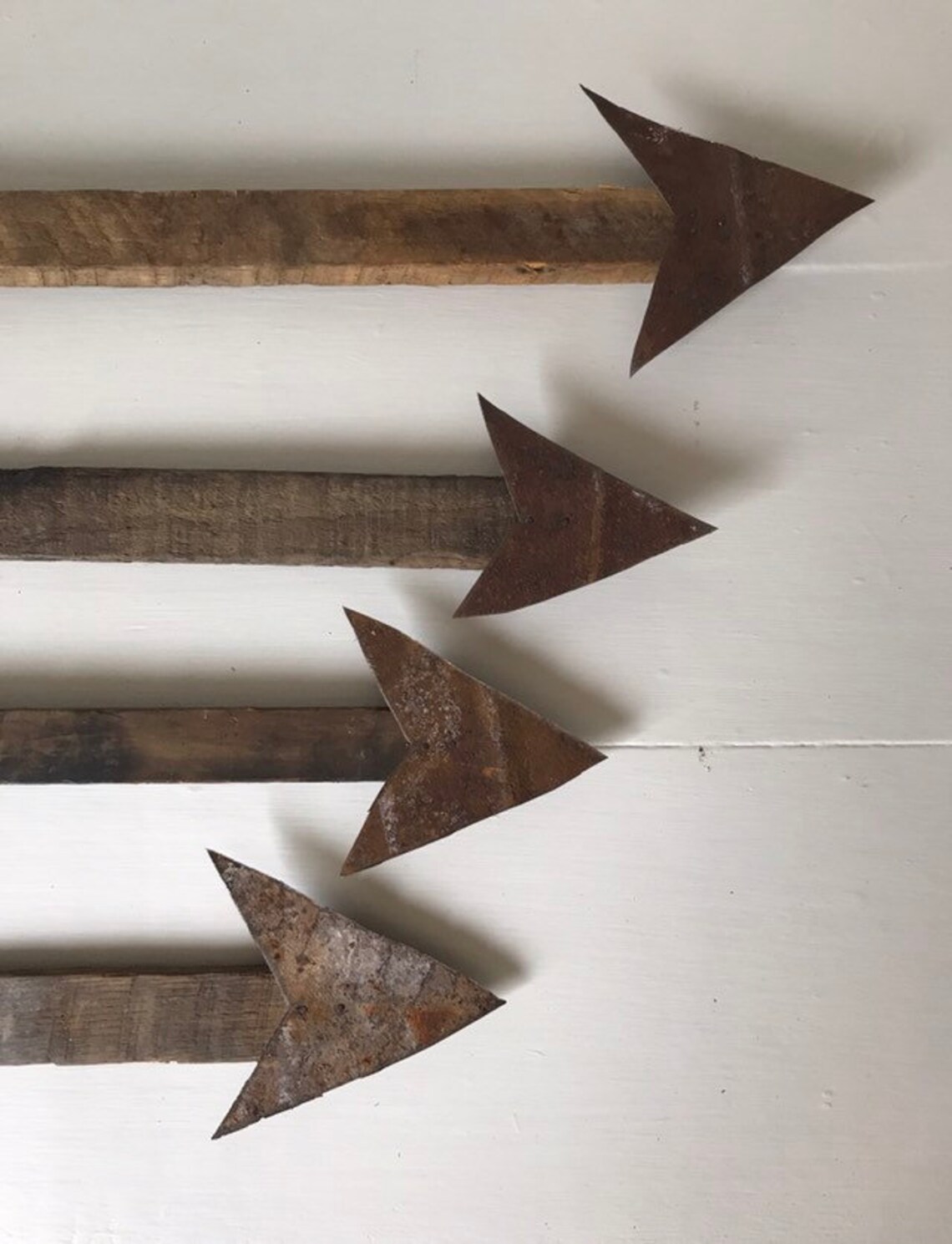 Rustic Arrow Wall Decor Old Tobacco Lathe and Rusty Metal - Etsy