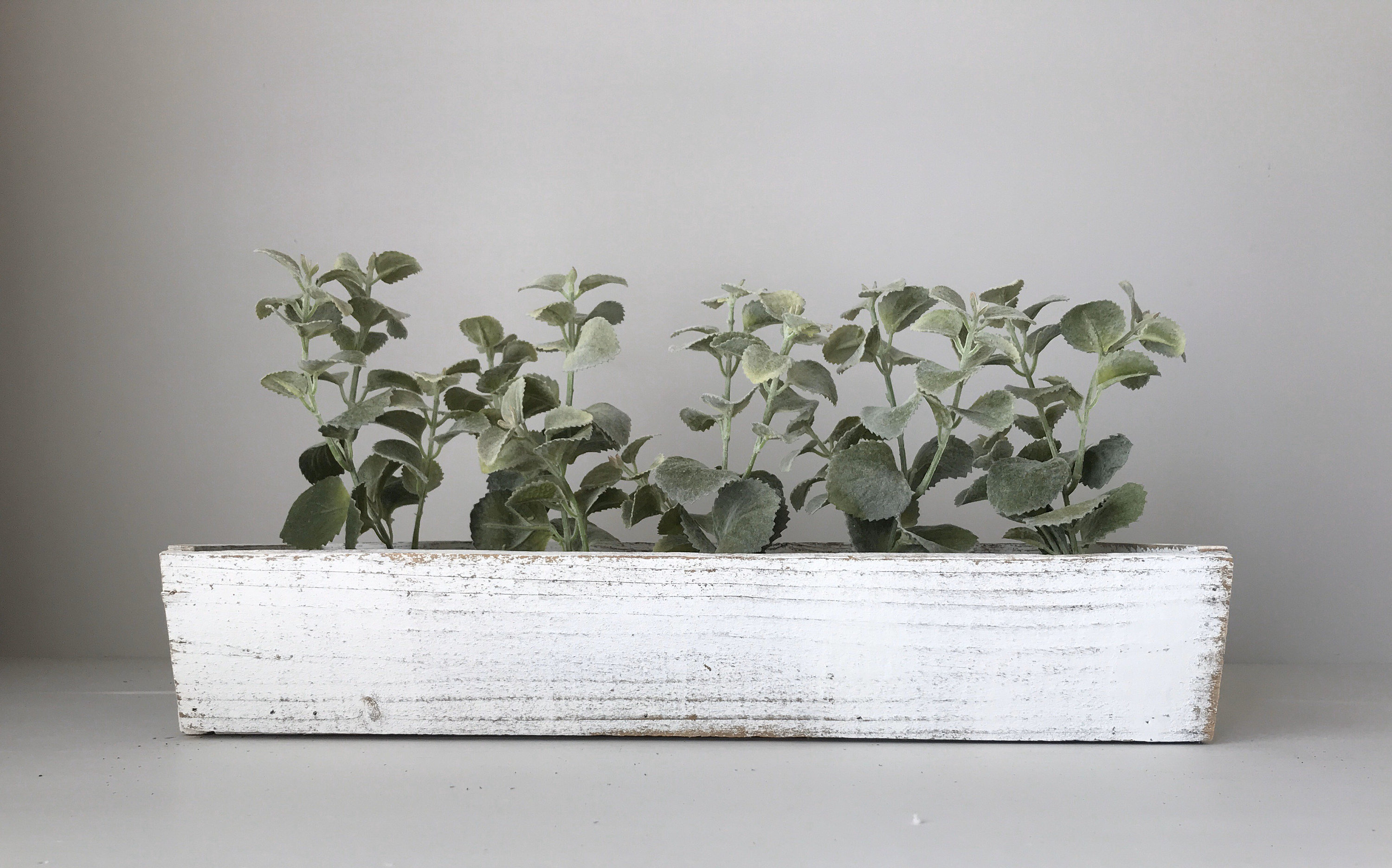 White Rustic Wood Box Table Centerpiece | Etsy