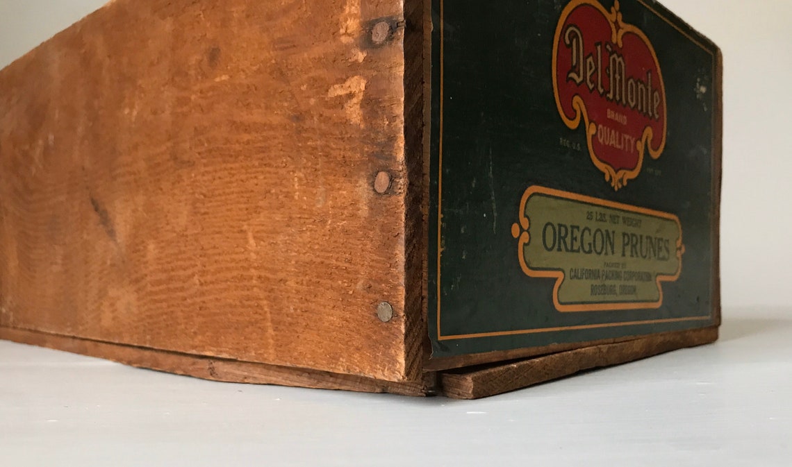 Vintage Del Monte Crate . Antique Wood Box | Etsy