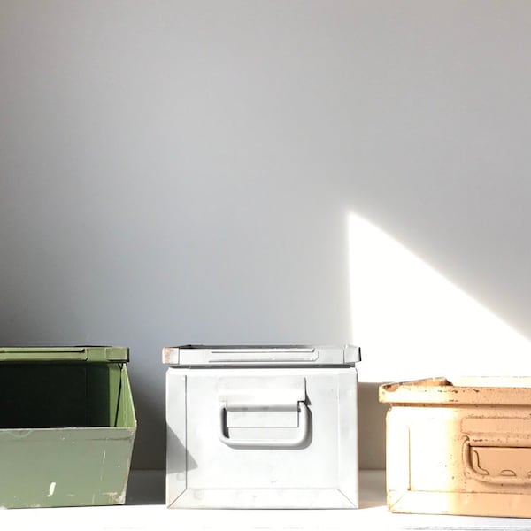 Metal Storage Bin - Etsy