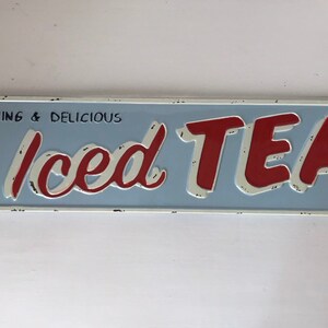 Retro Ice Tea Sign Metal - Etsy