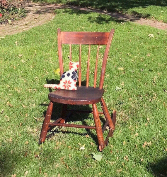 Small Antique Rocking Chair - Etsy