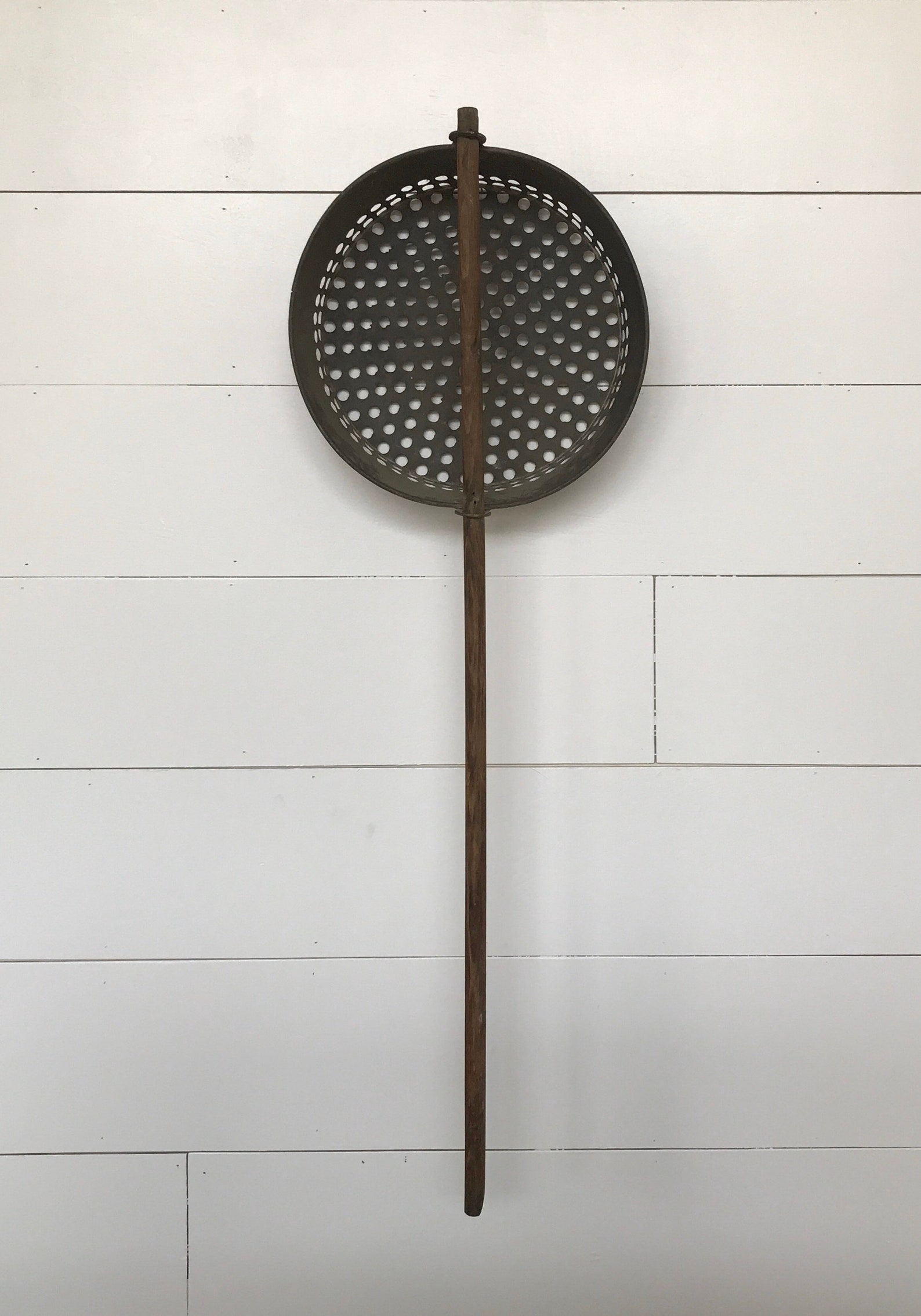Primitive Galvanized Sifter With Long Wood Handle | Etsy