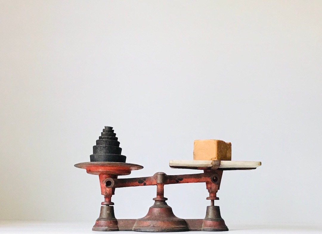 Antique Balance Scale With Marble Plate and 6 Weights - Etsy