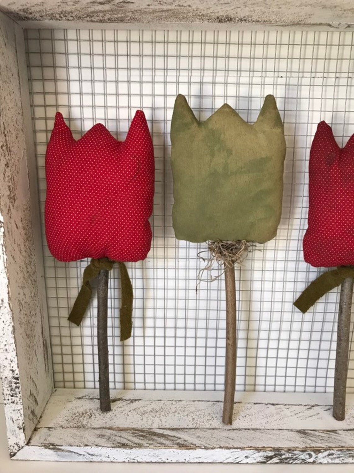 Set of 2 Handmade Primitive Tulips - Etsy