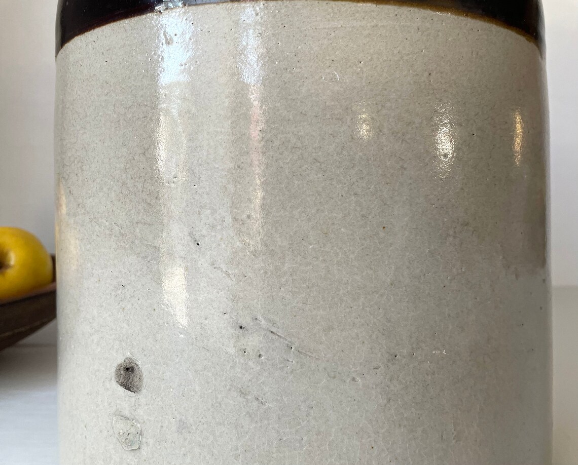 Antique Brown Beige Stoneware Crock Jug 3 Gallon - Etsy