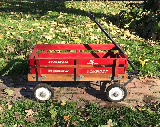 Radio Rodeo Wagon Vintage Wood Wagon - Etsy