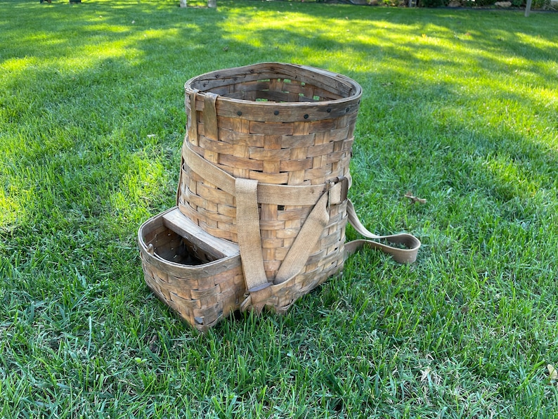 Antique Trappers Adirondack Basket Backpack Basket Hunting - Etsy