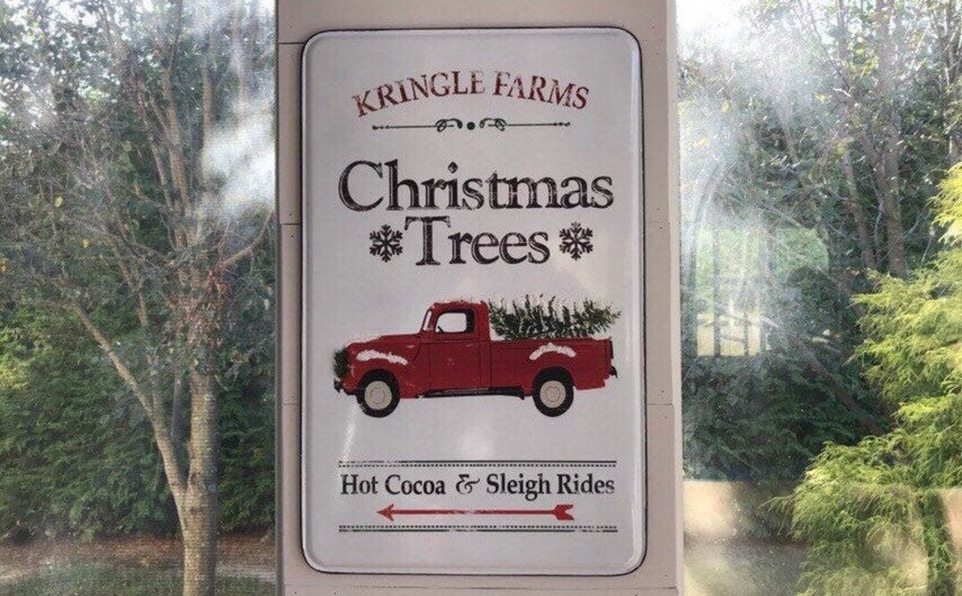 Red Truck Christmas Sign Christmas Wall Decor - Etsy