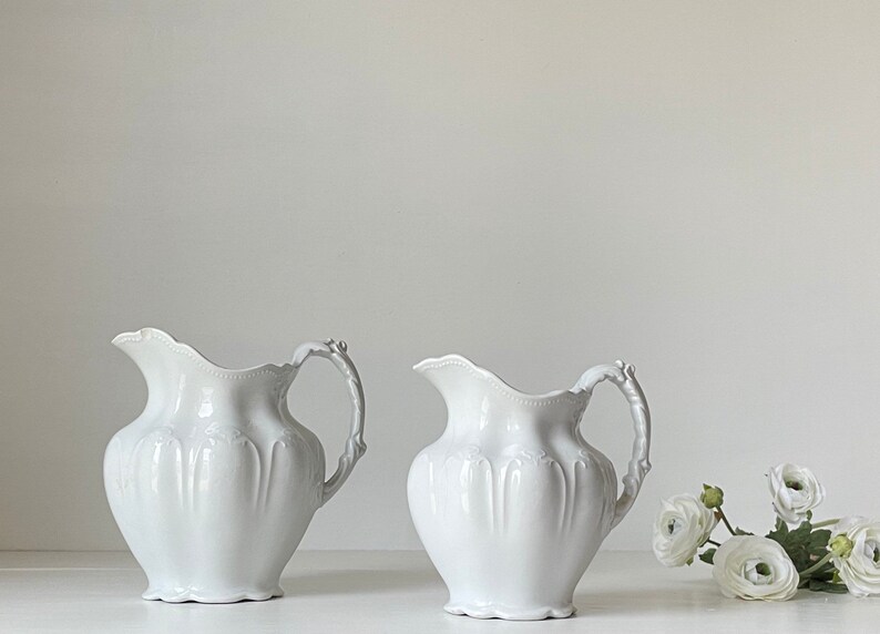 White Ironstone China Pitcher Johnson Bros English Ironstone - Etsy White Ironstone China Pitcher Johnson Bros English Ironstone - Etsy