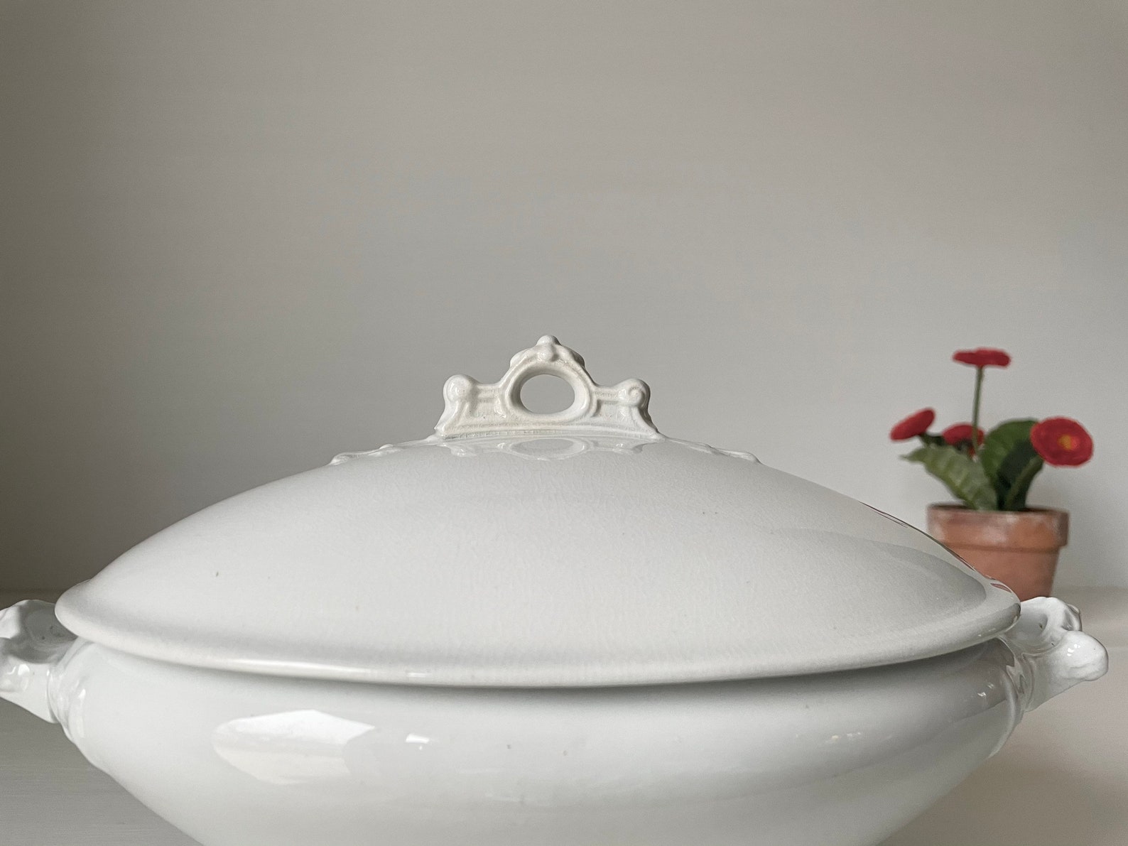 White Antique Ironstone Tureen Stoneware Johnson Bros England | Etsy