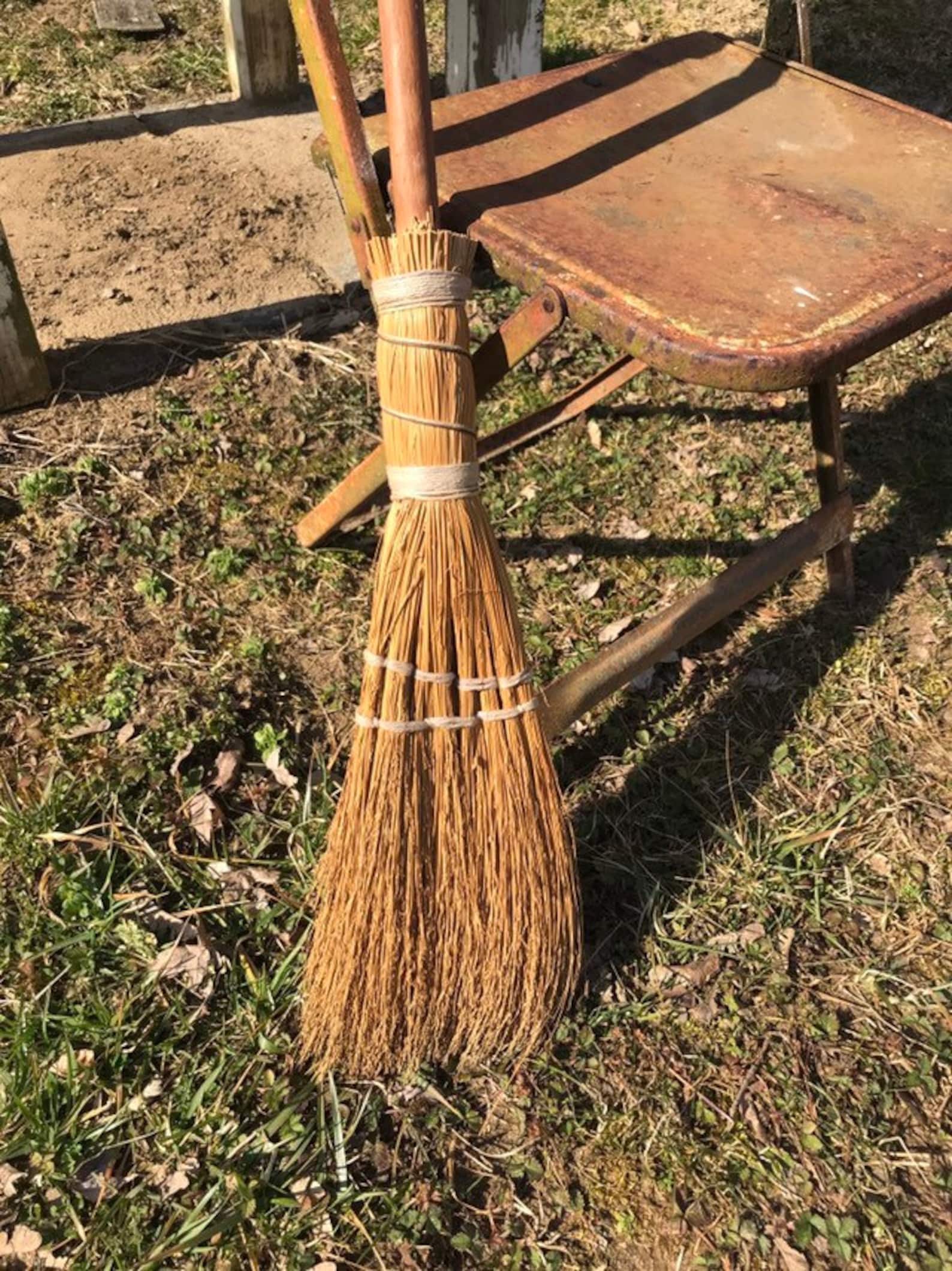 Vintage Handmade Straw Broom | Etsy