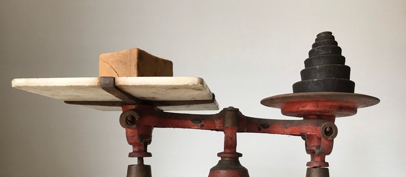 Antique Balance Scale With Marble Plate and 6 Weights - Etsy