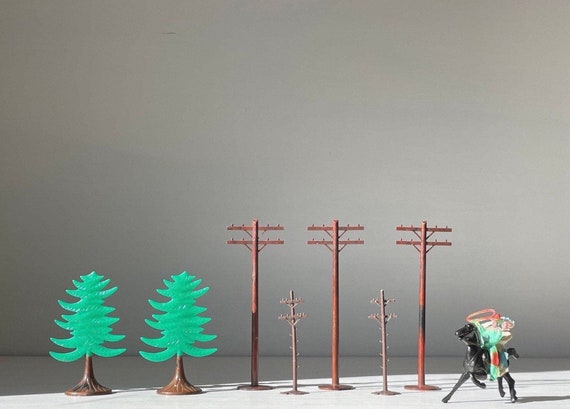 Vintage 1950's Hard Plastic Tree Plasticville Telephone | Etsy