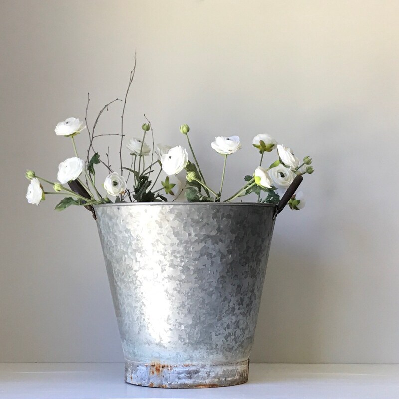 Galvanized Bucket - Etsy