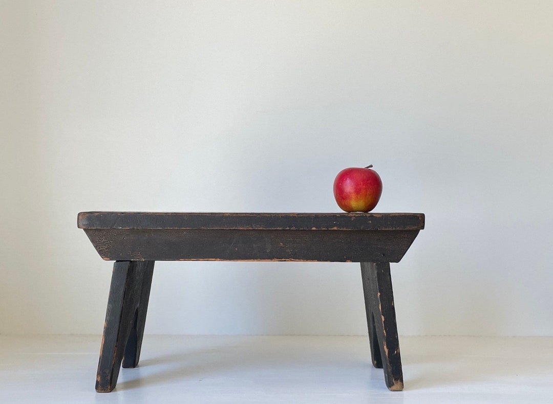 Antique Wood Stool Primitive Step Stool - Etsy