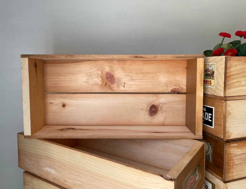 Small Wooden Crate Box Storage Organizing Box With Vintage - Etsy